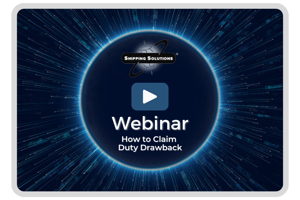 How to Claim Duty Drawback webinar